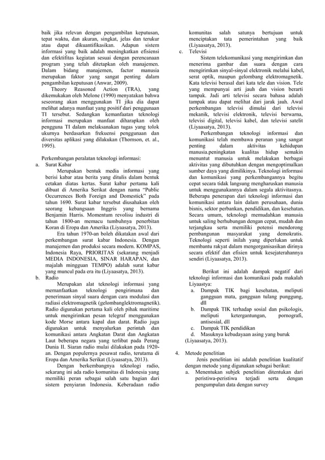 Laporan peranan serta pengaruh teknologi informasi bagi manusia khususnya untuk mahasiswa unlam ...