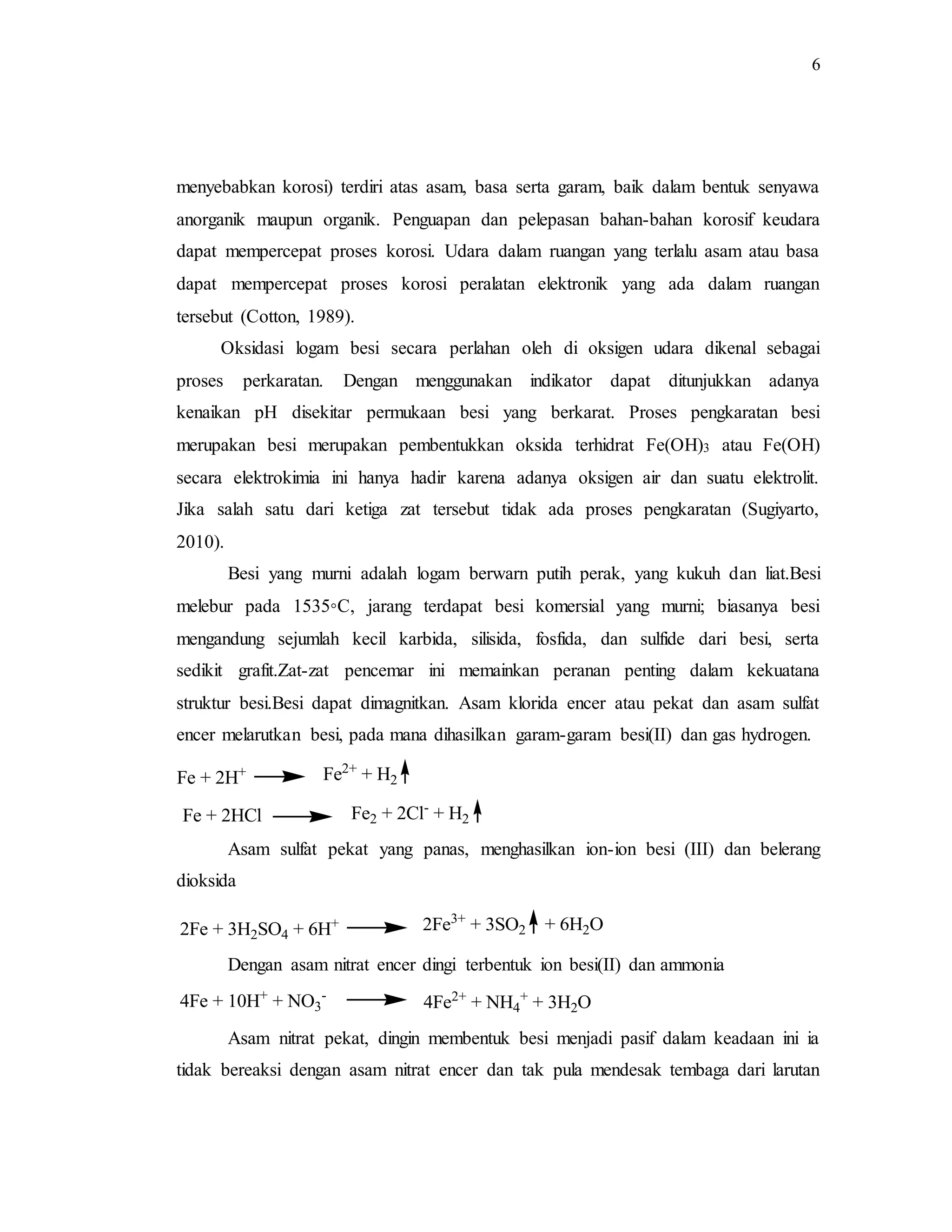 Laporan korosi besi | DOCX