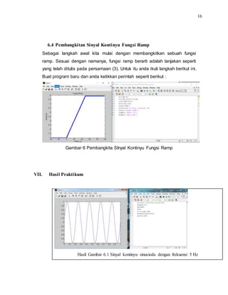 Bab 2 Laporan Pembangkitan Sinyal Kontinyu | DOCX