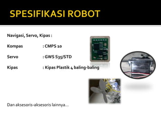 Laporan perkembangan robot | PPTX