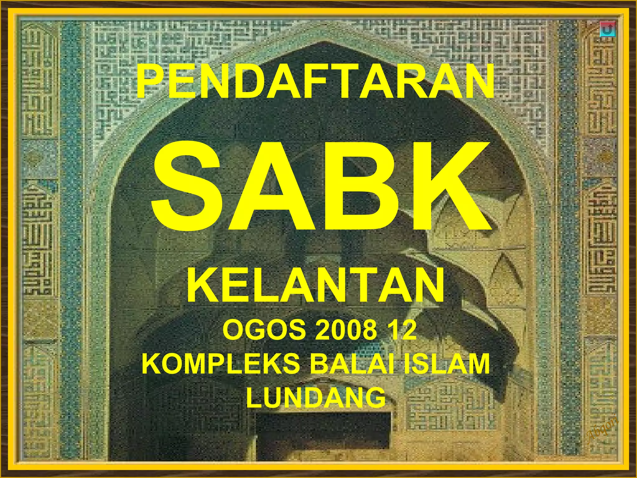 Laporan perlaksanaan sabk smka 2010 | PPT