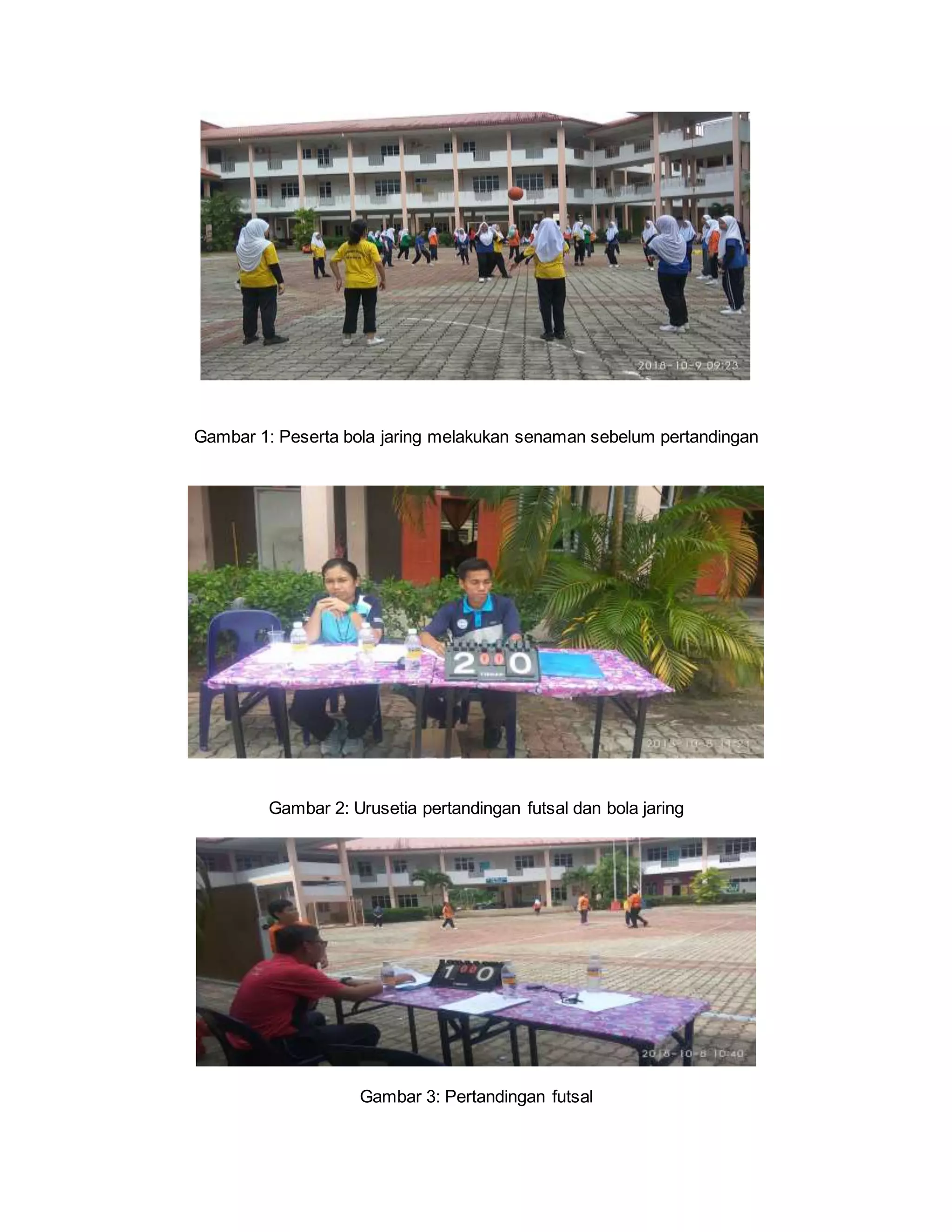Laporan pertandingan futsal dan bola jaring | DOCX