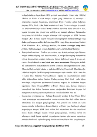 Laporan Pertanggungjawaban Bem Unair 2009 | PDF