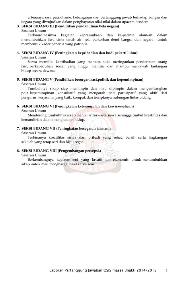 Laporan pertanggung jawaban osis 2014.2015