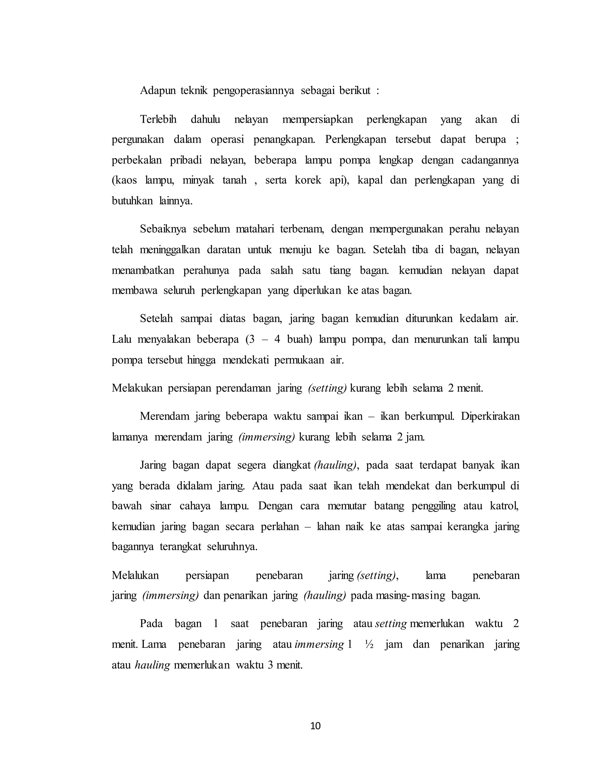 laporan alat tangkap bagan tancap | DOCX