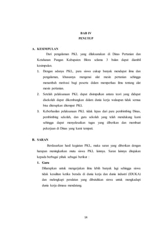 Laporan pkl aditya xii amp 2 | PDF