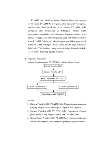 Laporan pkl atmi aji revisi | PDF