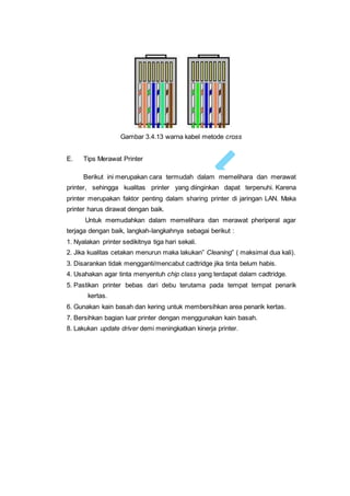 Laporan Praktik Kerja Industri (SHARING PRINTER DENGAN JARINGAN LAN) | DOCX