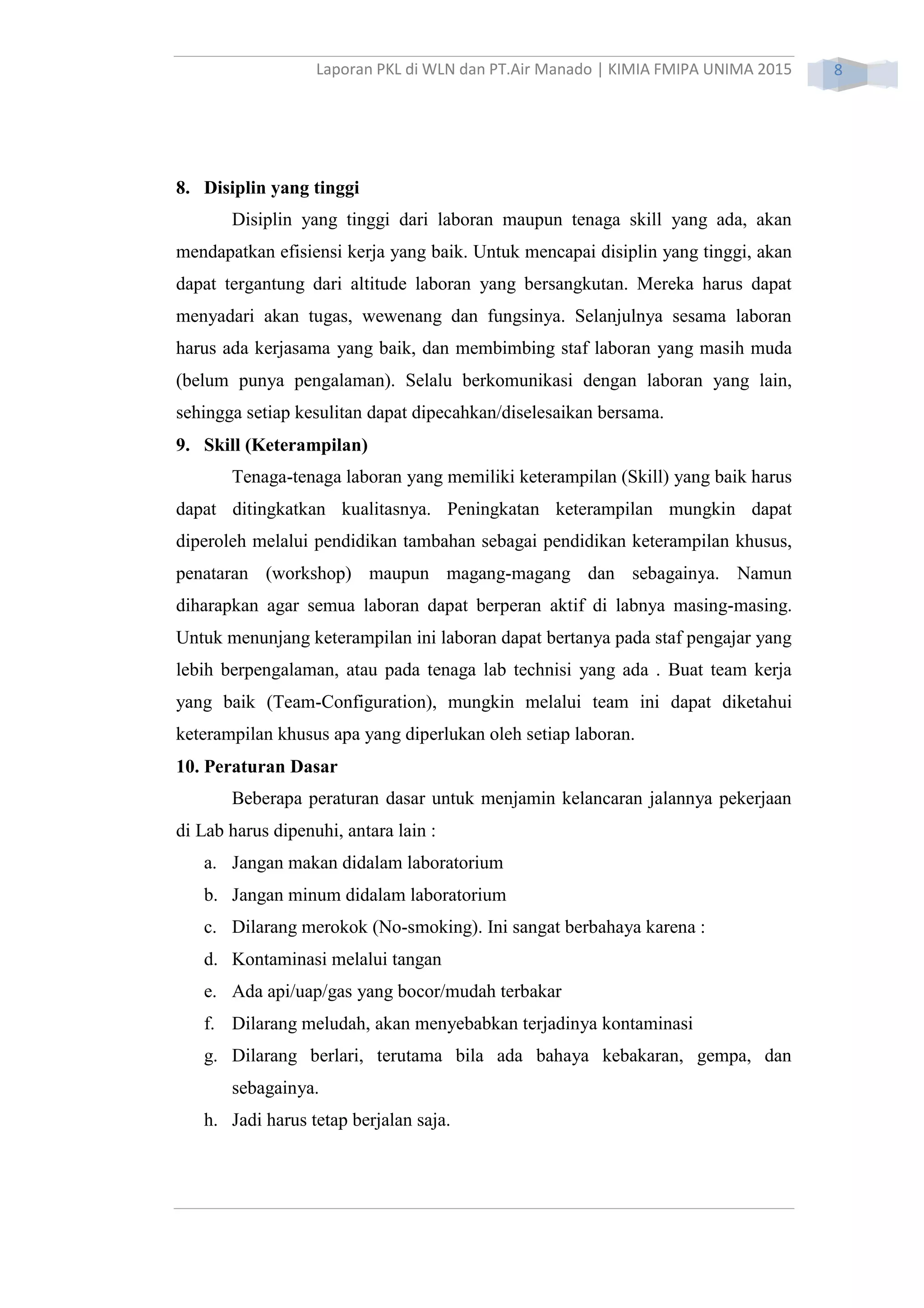 Laporan PKL di WLN dan PT.Air Manado | PDF