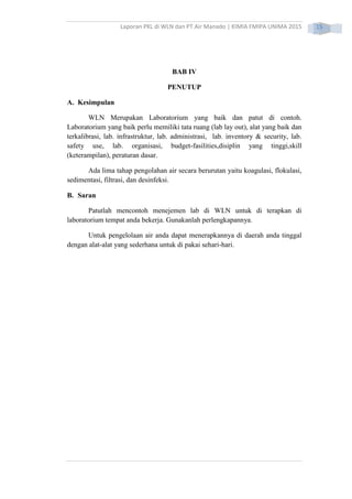 Laporan PKL di WLN dan PT.Air Manado | PDF