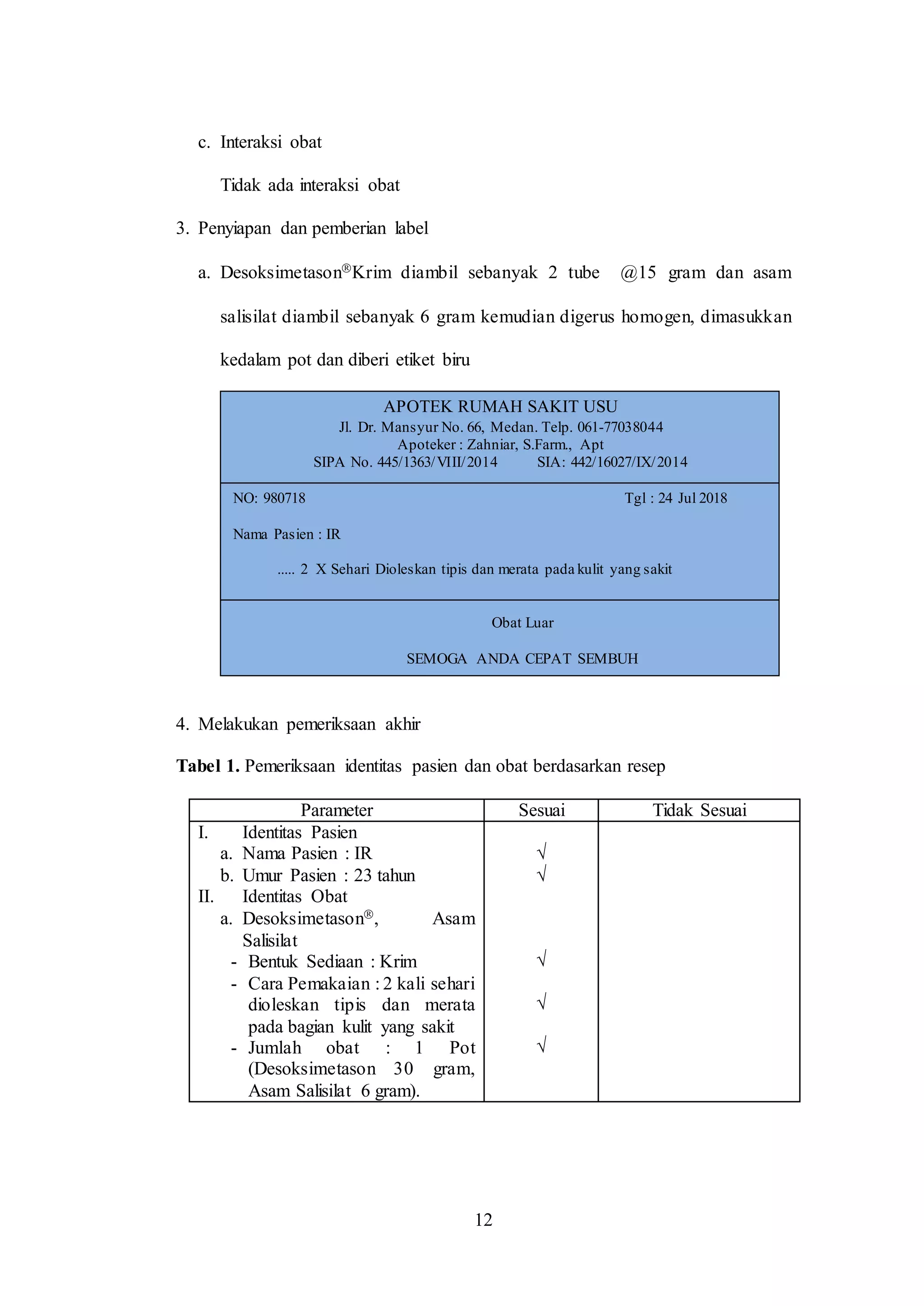 Laporan pkpa resep | DOCX