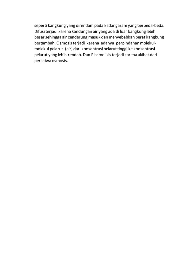 Laporan Plasmolisis - Biologi | PDF