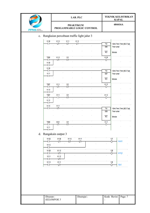 Laporan plc traffic light | PDF