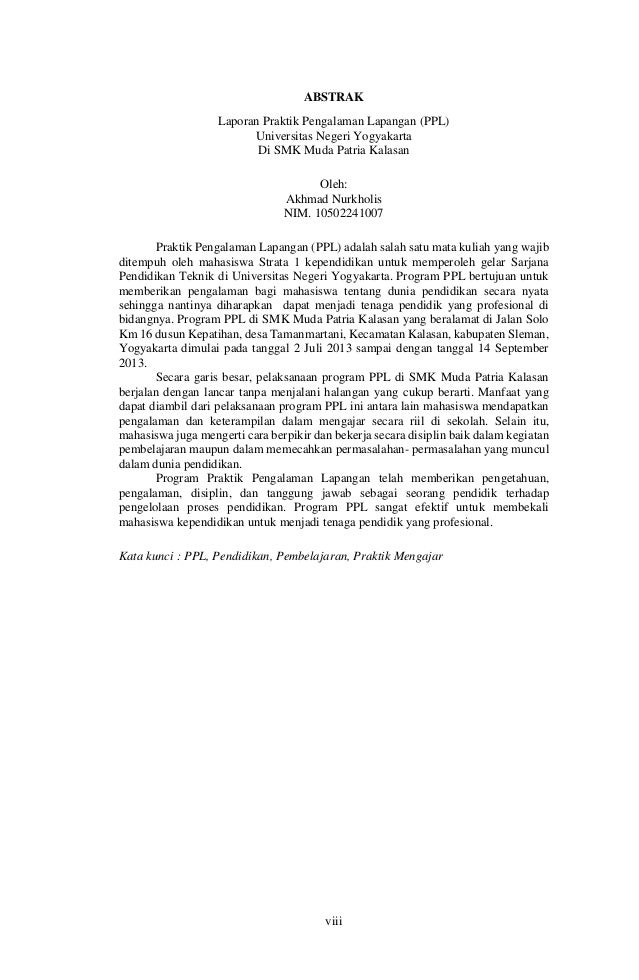 Contoh Abstrak Laporan J Net Usa