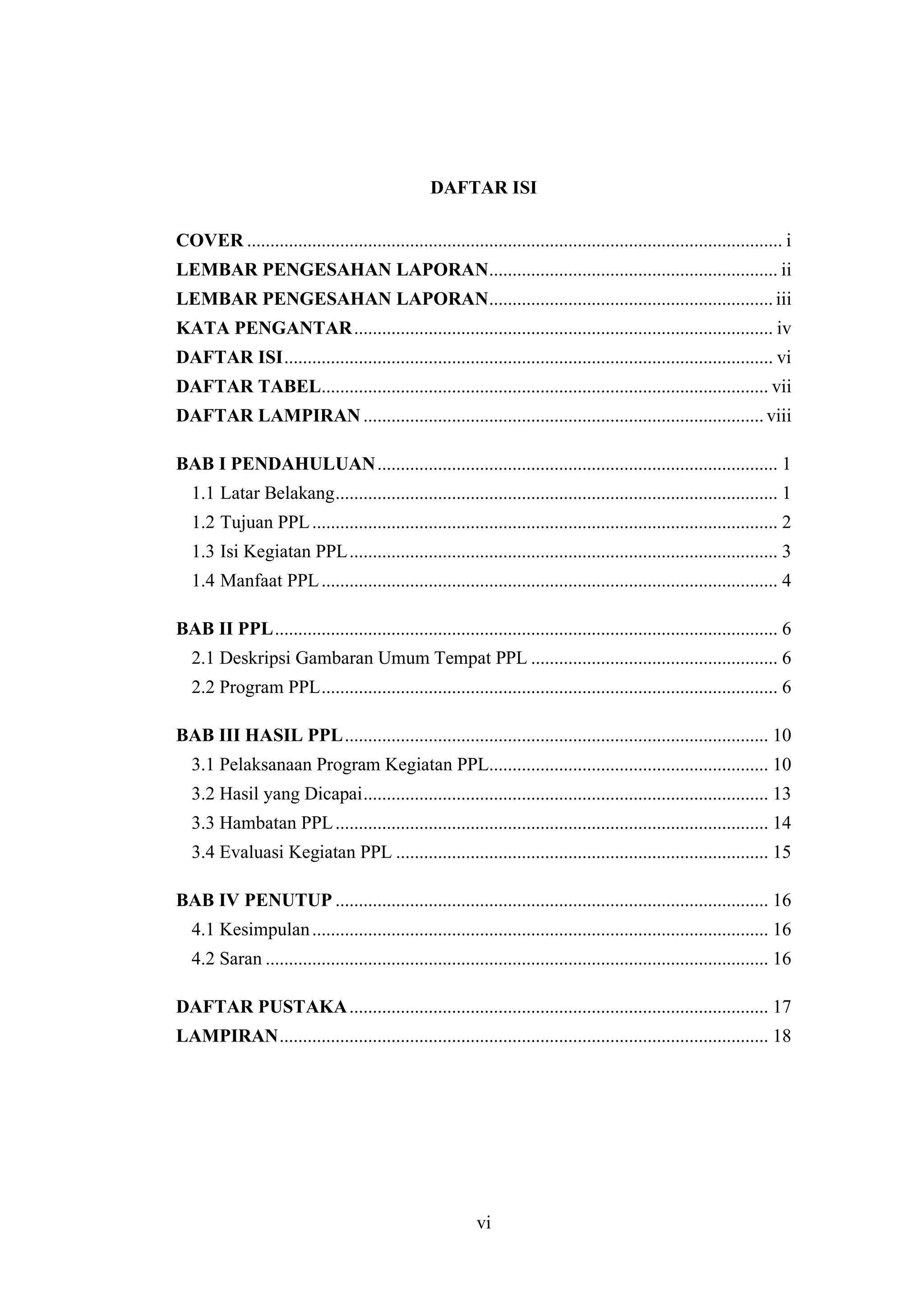 CONTOH LAPORAN PPL S2 | PDF