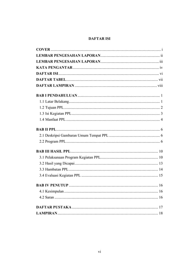 CONTOH LAPORAN PPL S2 | PDF