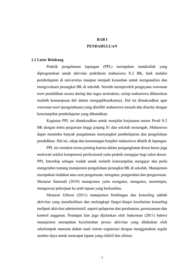 CONTOH LAPORAN PPL S2 | PDF