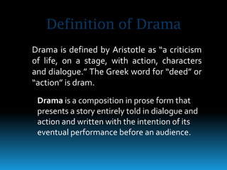 Introduction to Drama | PPT