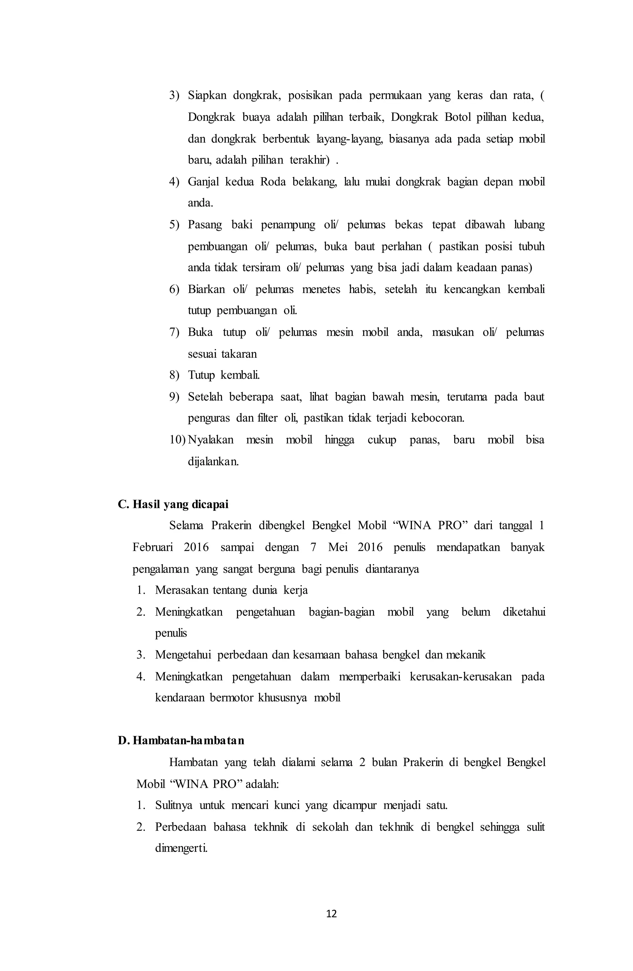 Laporan prakerin rois | DOTX