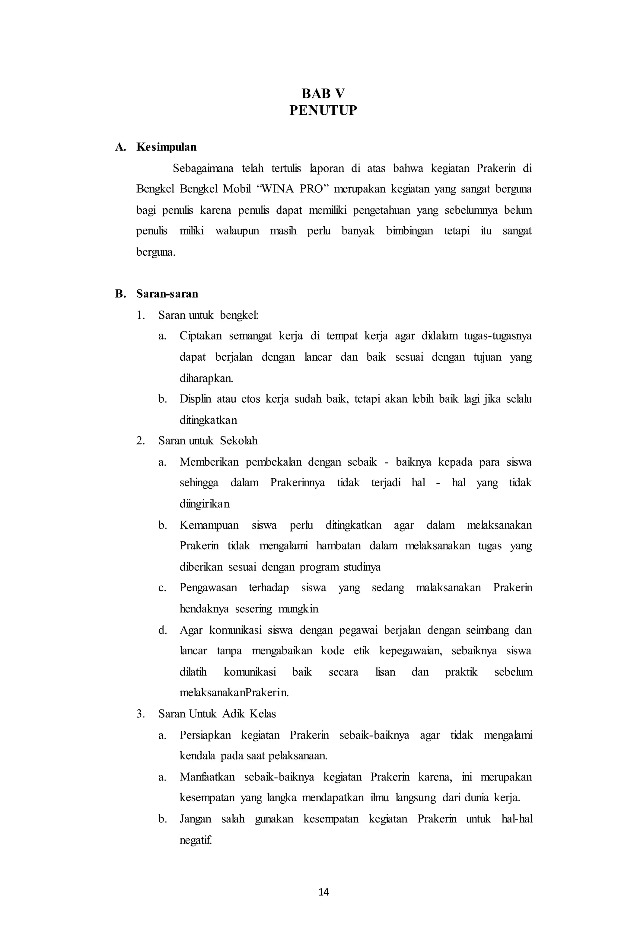 Laporan prakerin rois | DOTX