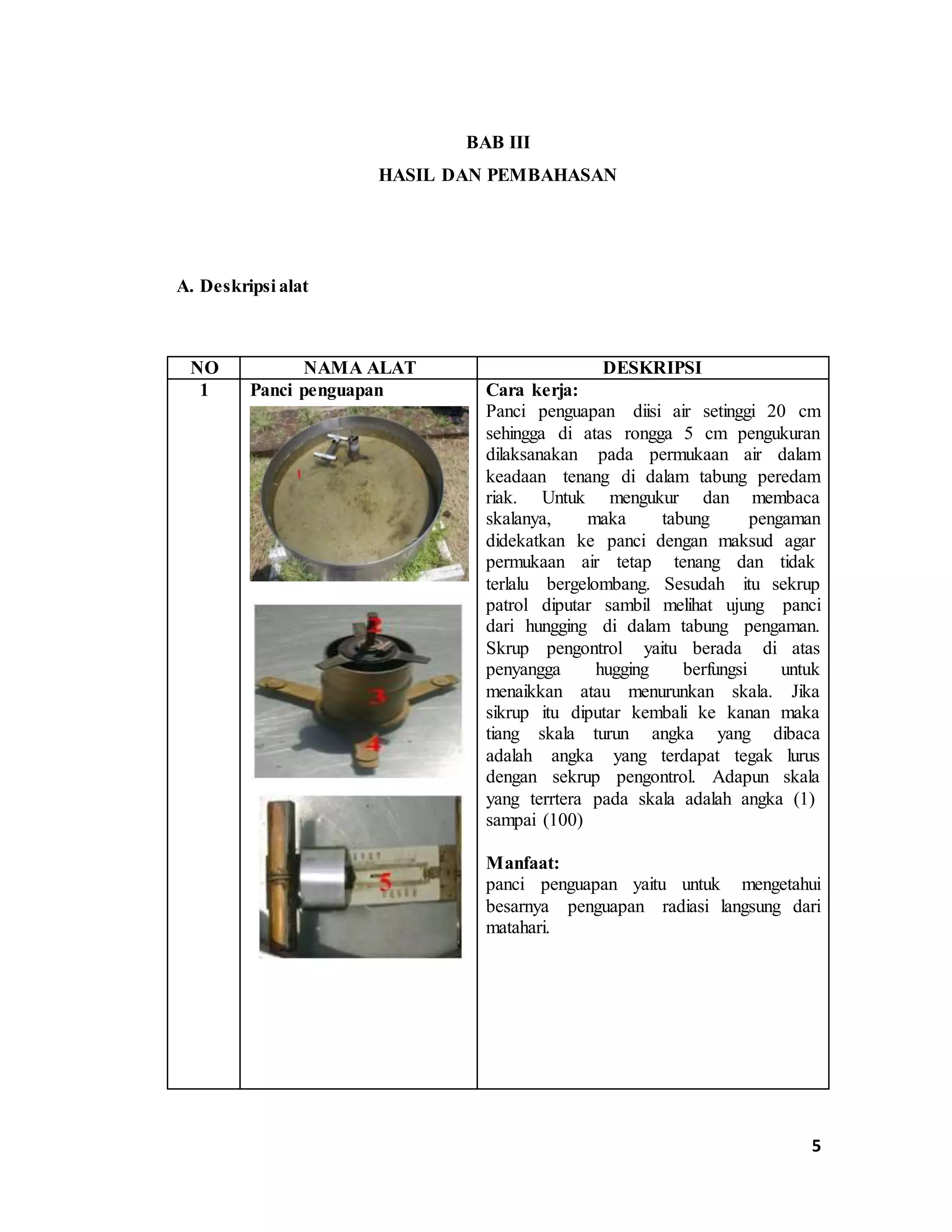 Laporan Praktek Lapangan Meteorologi Dan Klimatologi | DOCX