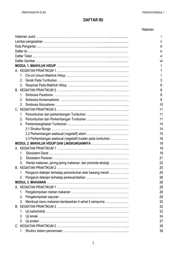 Laporan Praktek IPA Biologi - UT PGSD Praktikum IPA di SD PDGK4107 | PDF