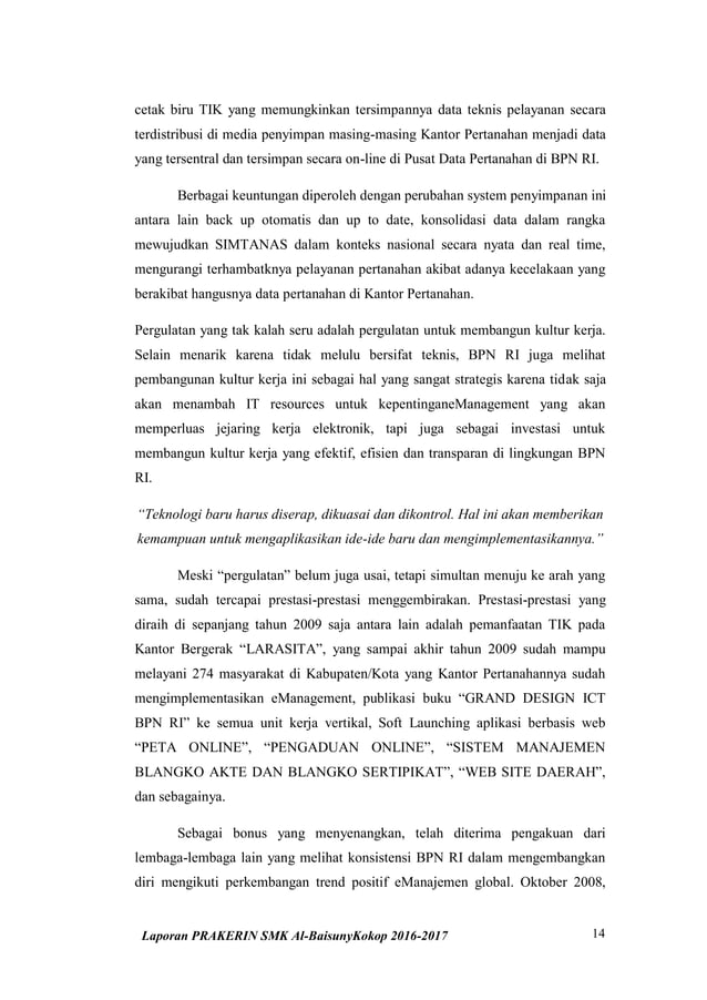 Laporan praktek kerja industri 2016 2017 smk al-baisuny ahmad riadi | PDF