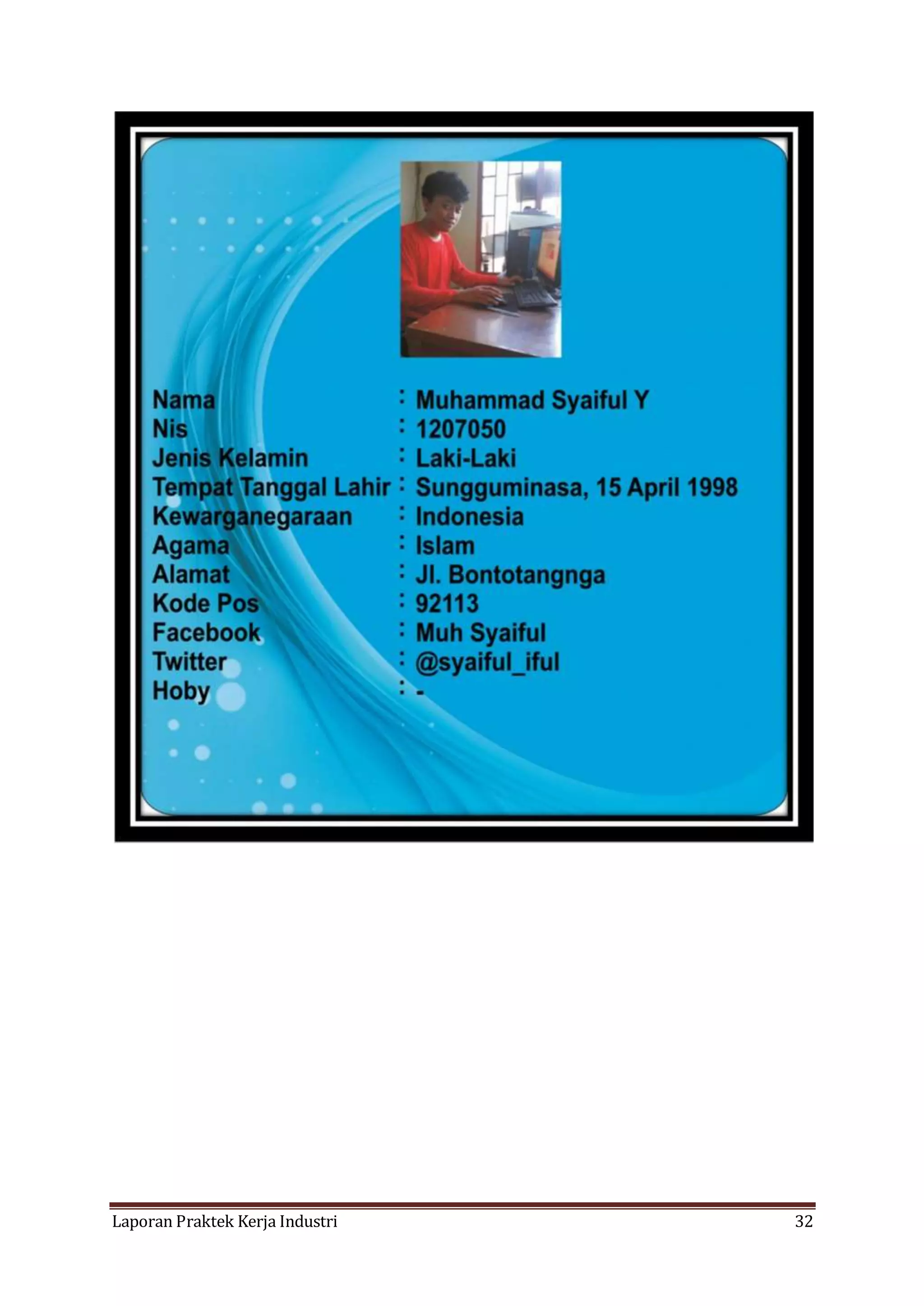 CONTOH Laporan praktik kerja industri (SMK) PRAKERIN PROGRAM STUDI DKV | DOCX