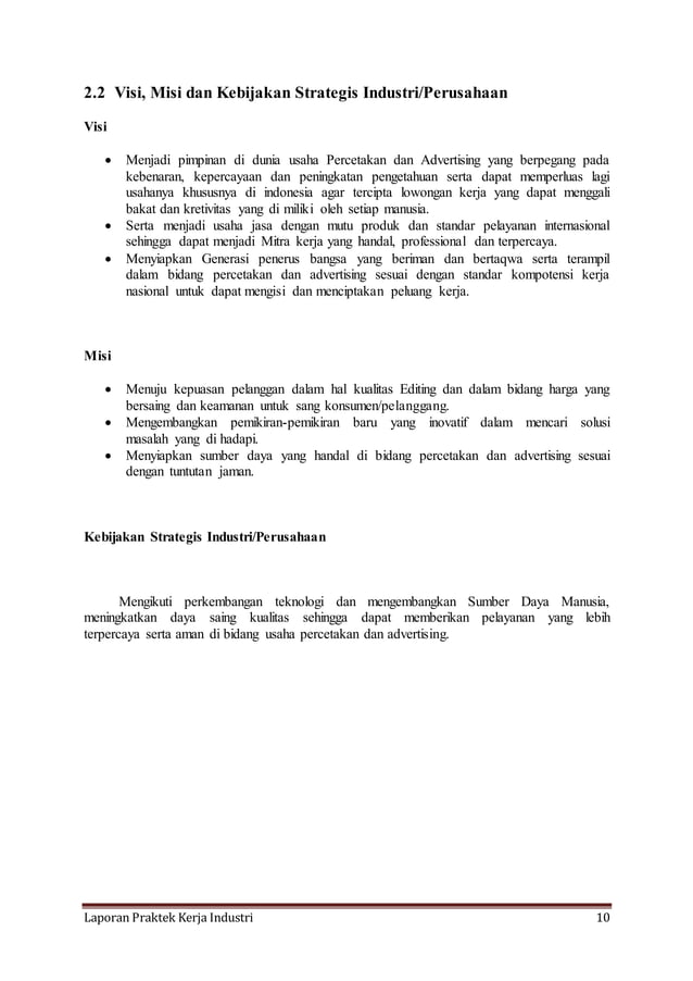 CONTOH Laporan praktik kerja industri (SMK) PRAKERIN PROGRAM STUDI DKV ...