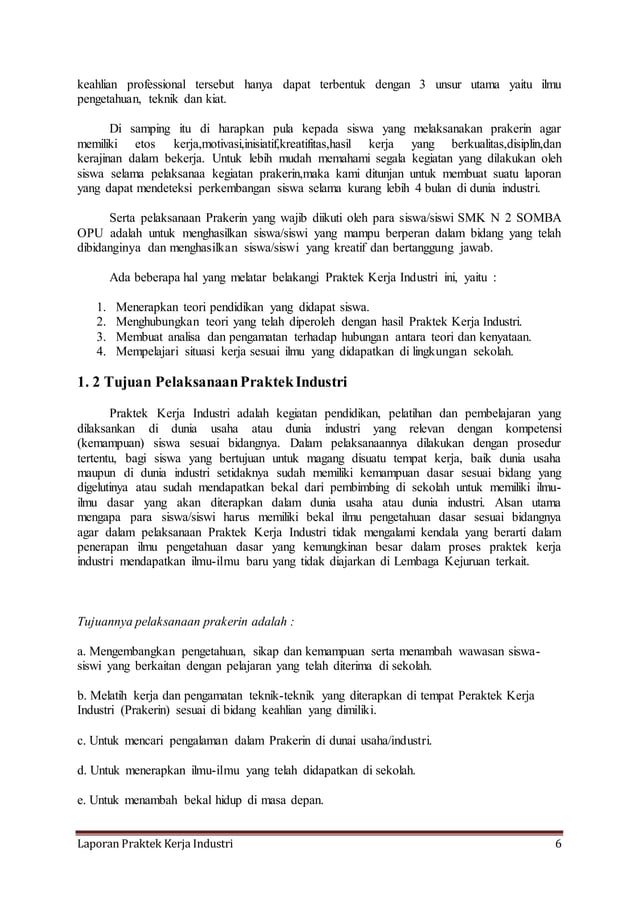 CONTOH Laporan praktik kerja industri (SMK) PRAKERIN PROGRAM STUDI DKV | DOCX