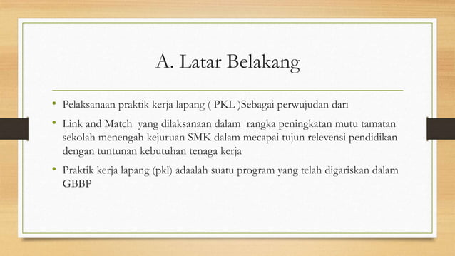 Laporan praktik kerja lapang (pkl) | PPTX
