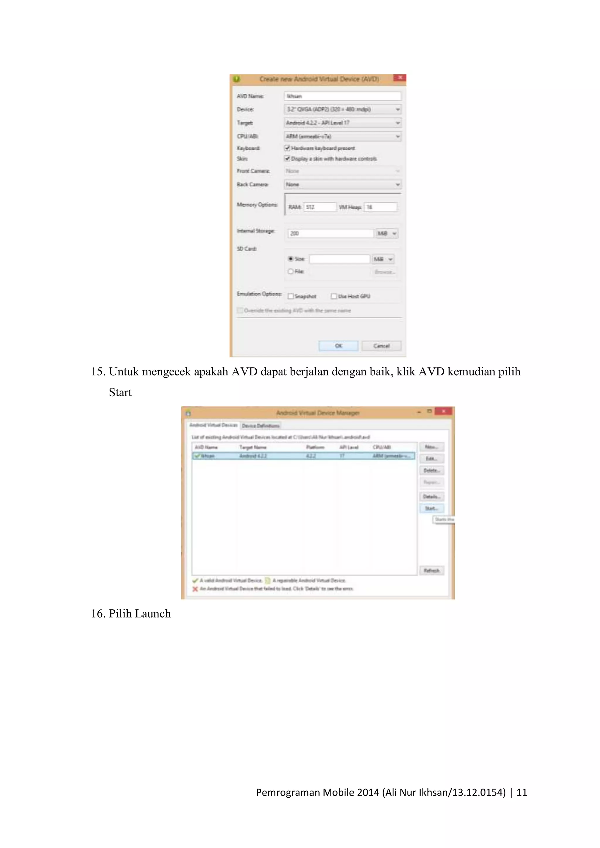 Laporan praktikum 1 pemrograman mobile | PDF