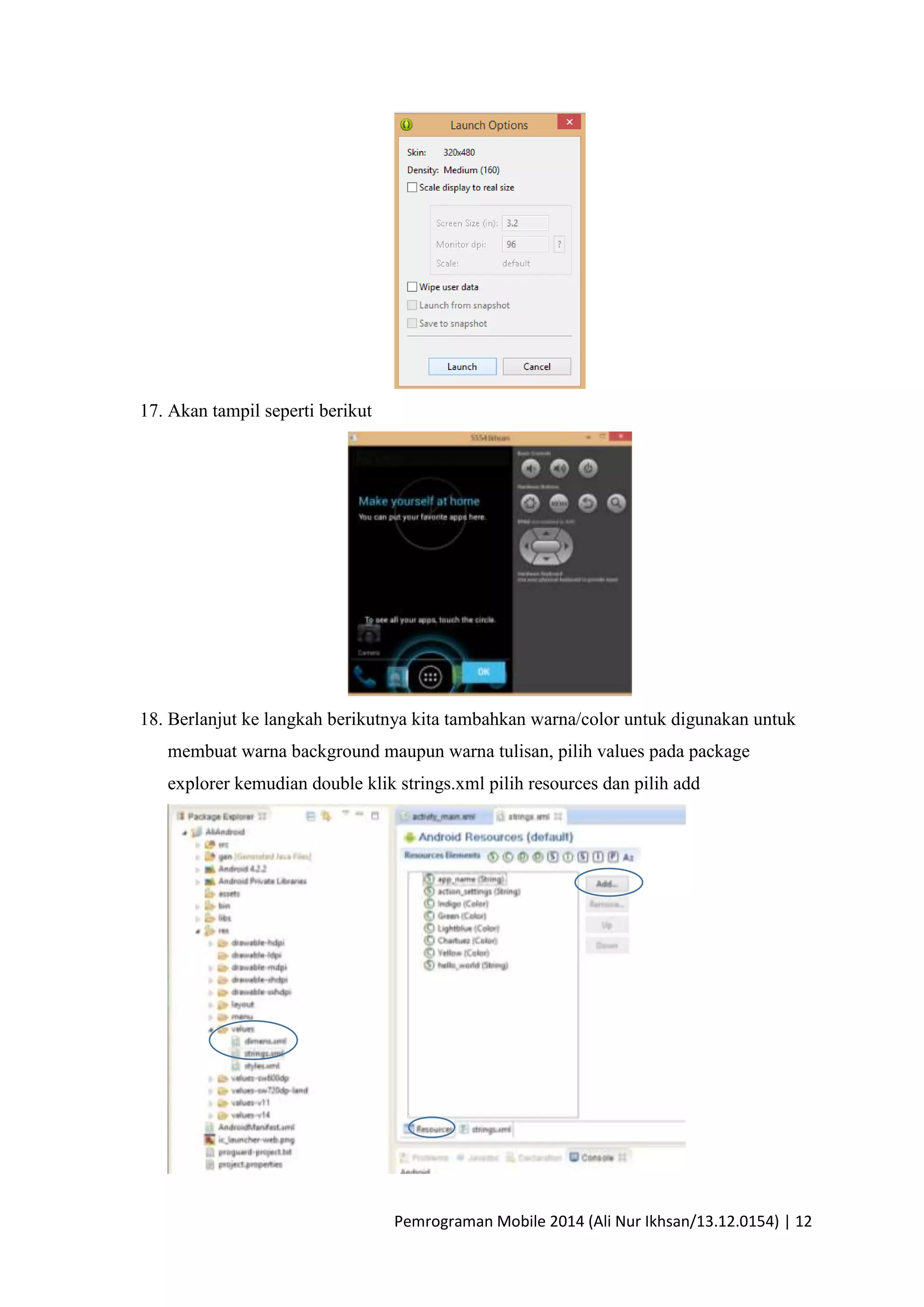 Laporan praktikum 1 pemrograman mobile | PDF