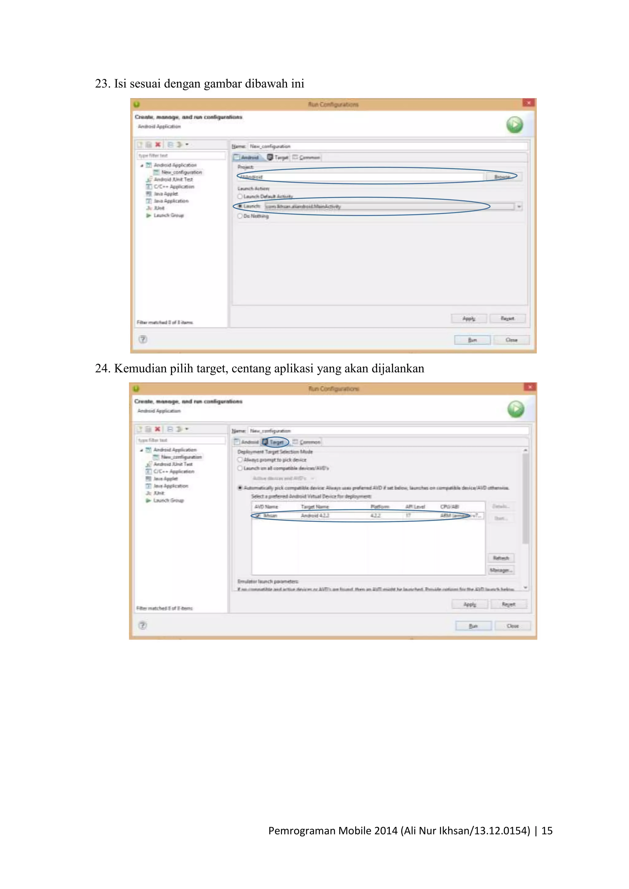 Laporan praktikum 1 pemrograman mobile | PDF