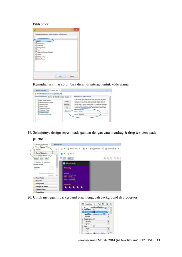 Laporan praktikum 1 pemrograman mobile | PDF