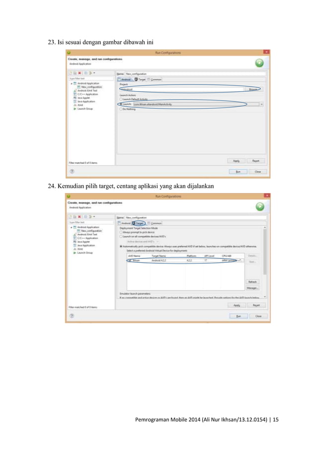 Laporan praktikum 1 pemrograman mobile | PDF