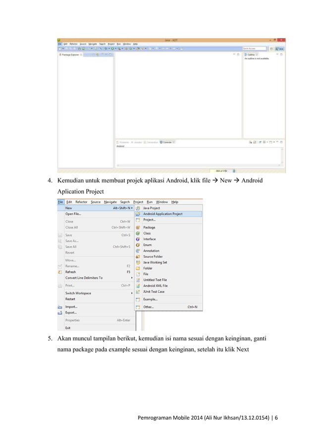 Laporan praktikum 1 pemrograman mobile | PDF
