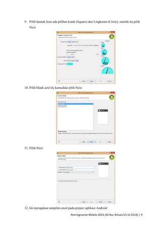 Laporan praktikum 1 pemrograman mobile | PDF