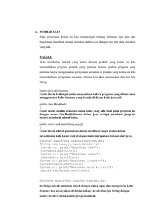 Laporan praktikum 2 | PDF