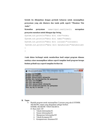 Laporan praktikum 2 | PDF