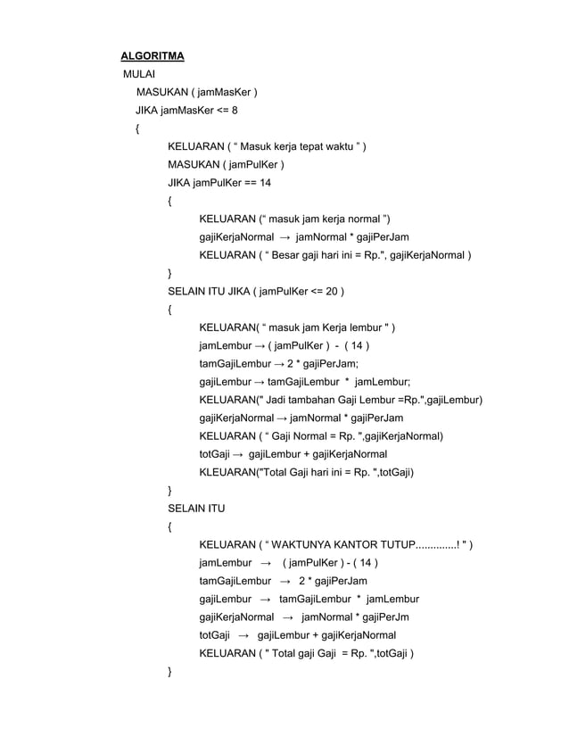 Laporan praktikum 2_algoritma_dan_pemrograman_1 | PDF
