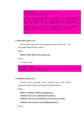 Laporan praktikum 3 - Sistem Operasi Internal & External Command (Lanjutan) | PDF