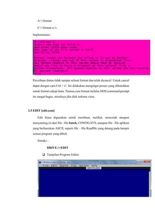 Laporan praktikum 3 - Sistem Operasi Internal & External Command (Lanjutan) | PDF