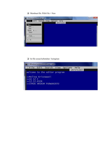 Laporan praktikum 3 - Sistem Operasi Internal & External Command (Lanjutan) | PDF