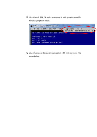 Laporan praktikum 3 - Sistem Operasi Internal & External Command ...