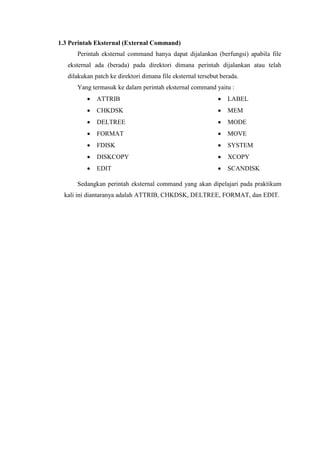Laporan praktikum 3 - Sistem Operasi Internal & External Command ...