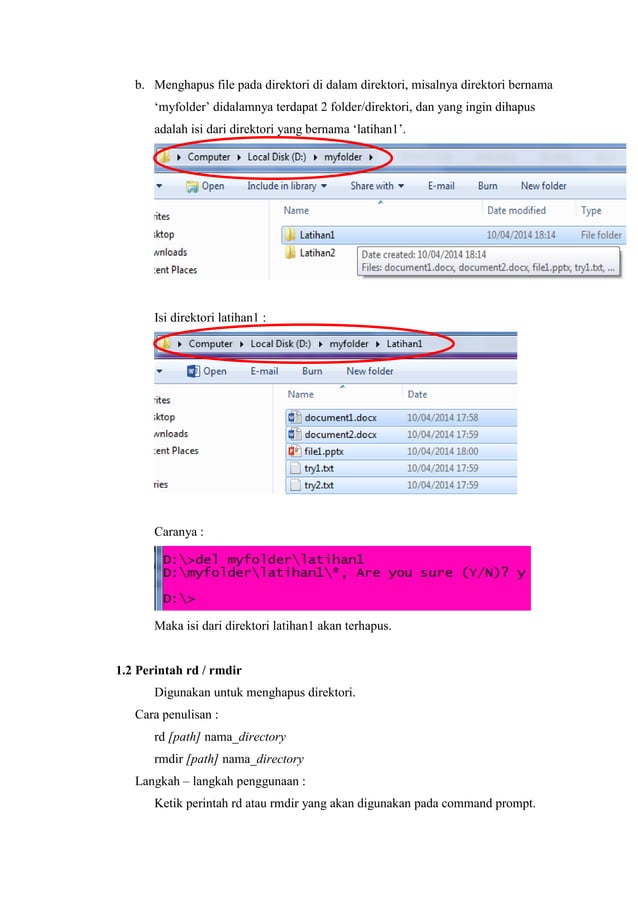 Laporan praktikum 3 - Sistem Operasi Internal & External Command (Lanjutan) | PDF