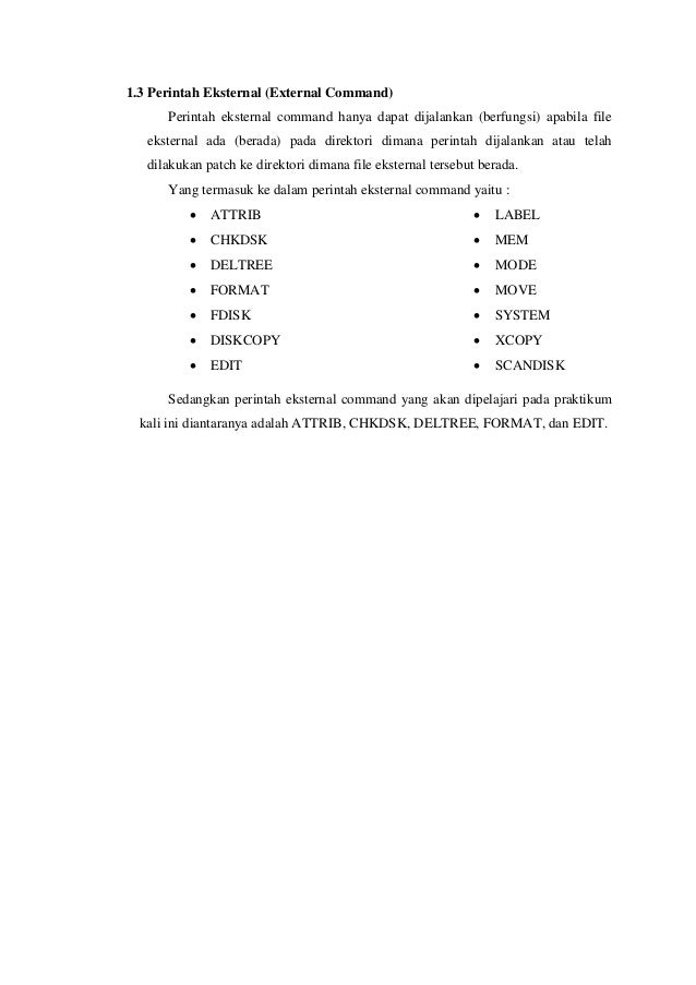 Perbedaan Internal Command Dan Eksternal Command