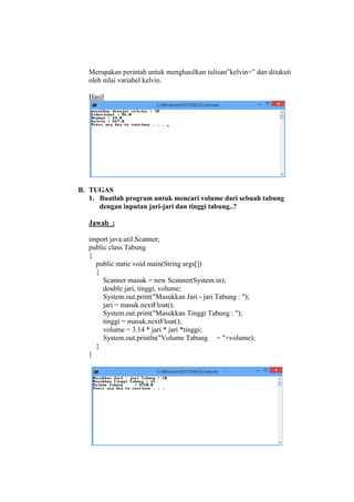 Laporan praktikum 4 | PDF