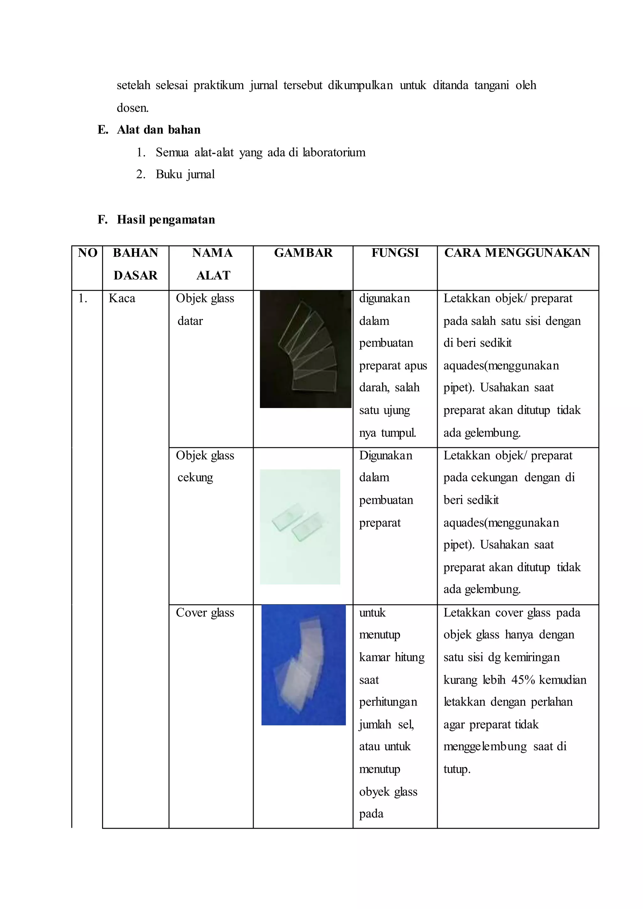 Laporan praktikum alat alat lab | DOCX